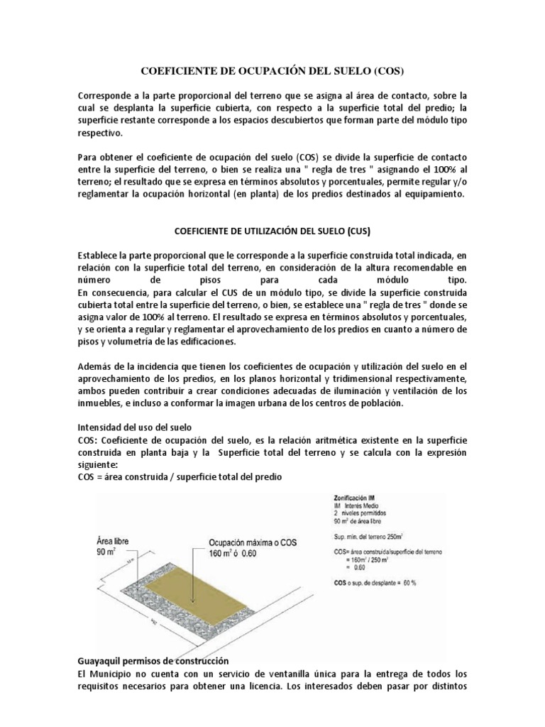 Coeficiente de Ocupación Del Suelo | PDF | Suelo | Topografía