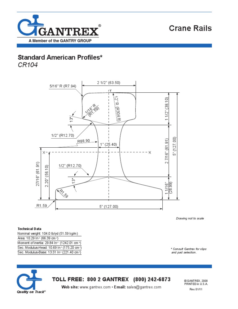 Crane Rails: Standard American Profiles | PDF