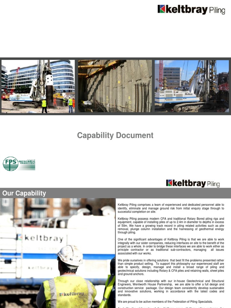 Keltbray Piling: Comprehensive Solutions | PDF | Deep Foundation ...