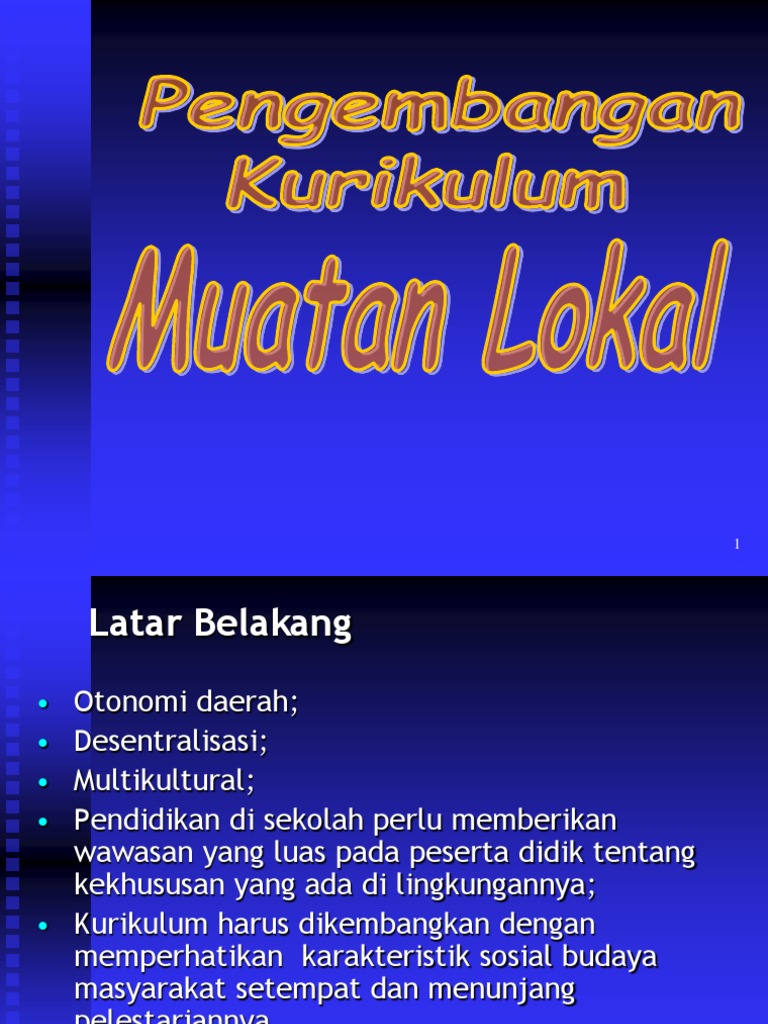 Pengembangan Muatan Lokal | PDF