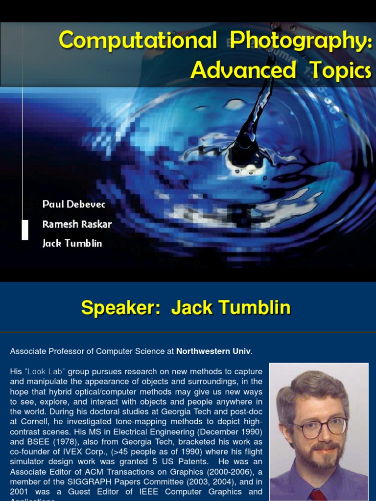 Computational Imaging | PDF | High Dynamic Range Imaging | Camera