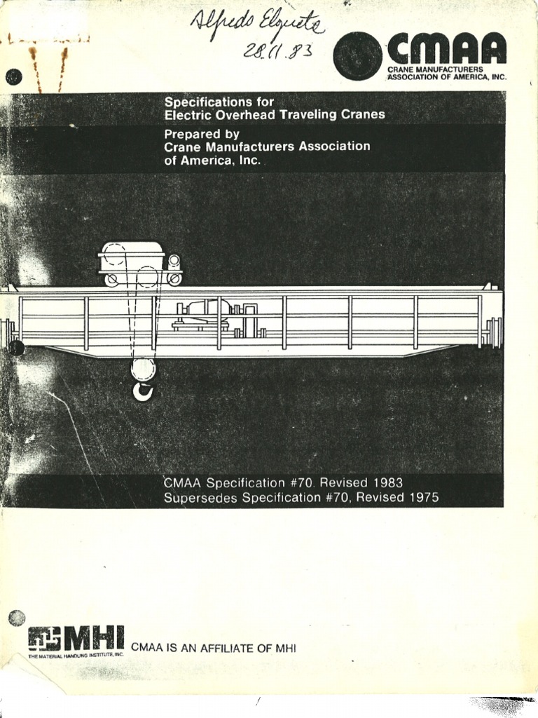 CMAA Specification 70 | PDF