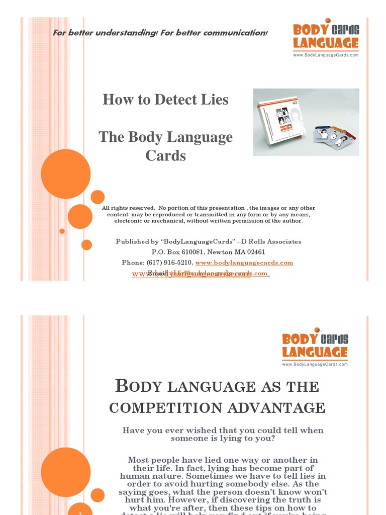 How To Detect Lies | PDF