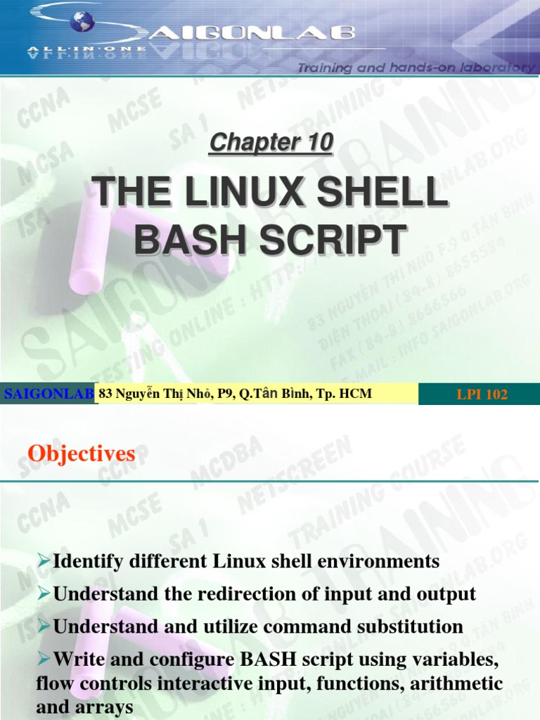 Ch10 Linux Shell Bash Script | PDF | Operating System Technology ...
