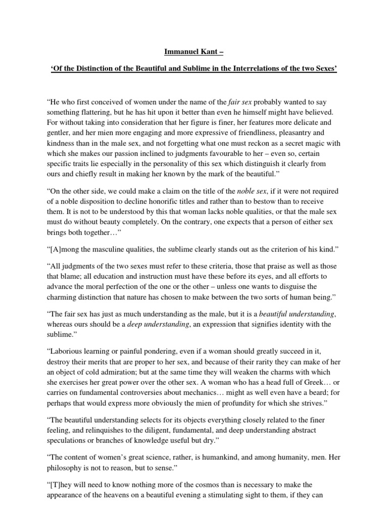 Kant - Summary | PDF | Virtue | Immanuel Kant