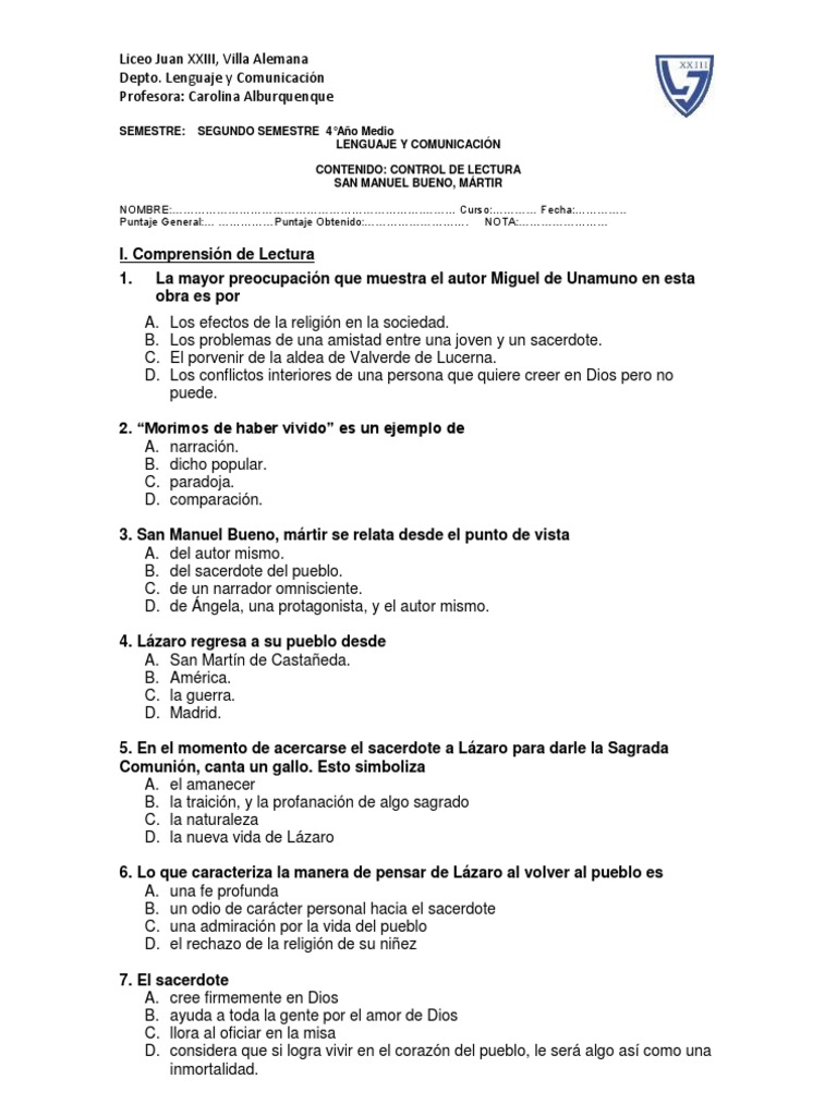 San Manuel Bueno Martir | PDF | Religión y creencia | Science