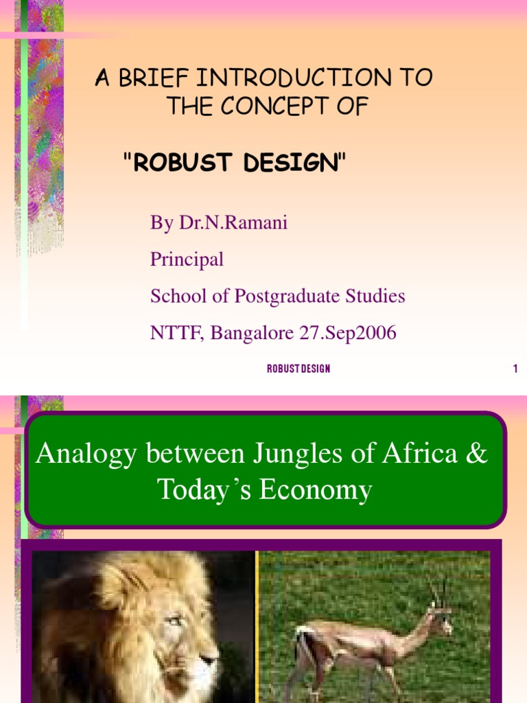 A Brief Introduction To The Concept Of: "Robust Design" | PDF ...