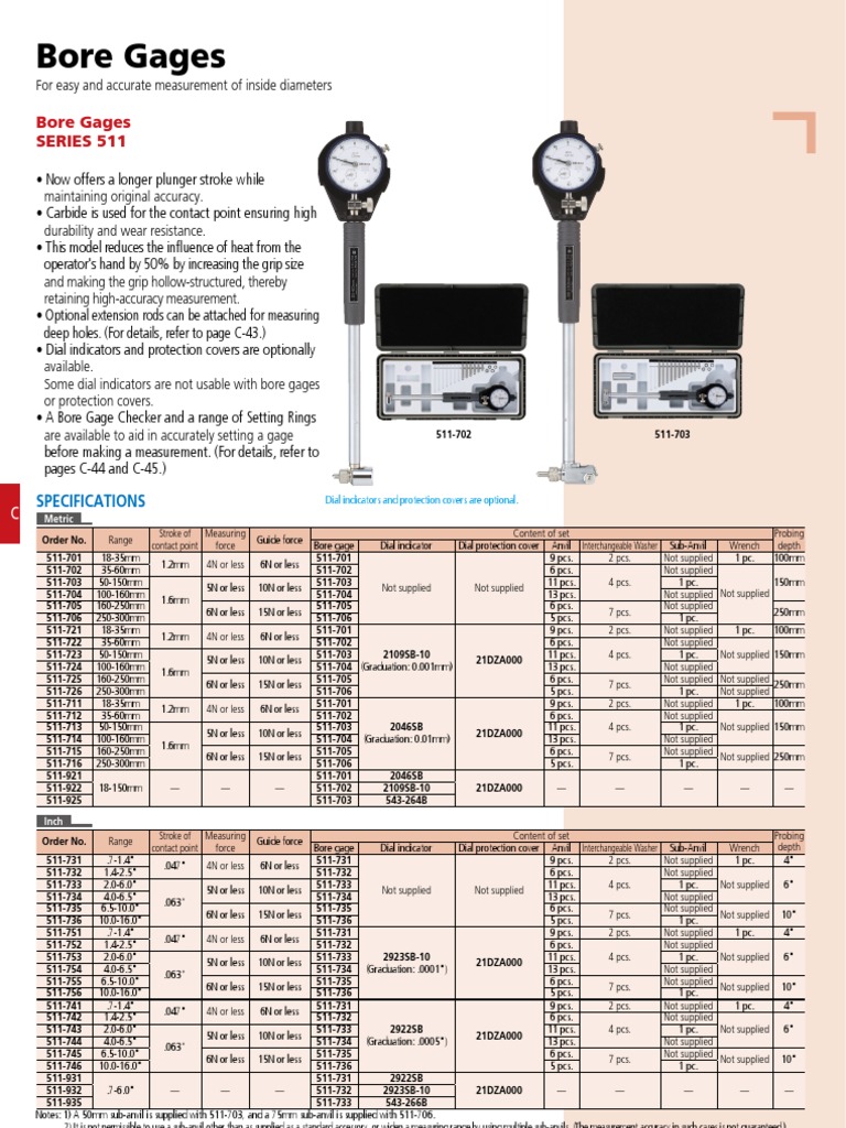 Bore Gage | PDF | Scientific Observation | Tools