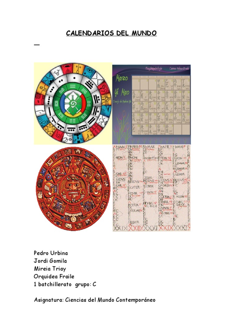 Calendarios Del Mundo | Descargar gratis PDF | Calendario | Astronomía ...