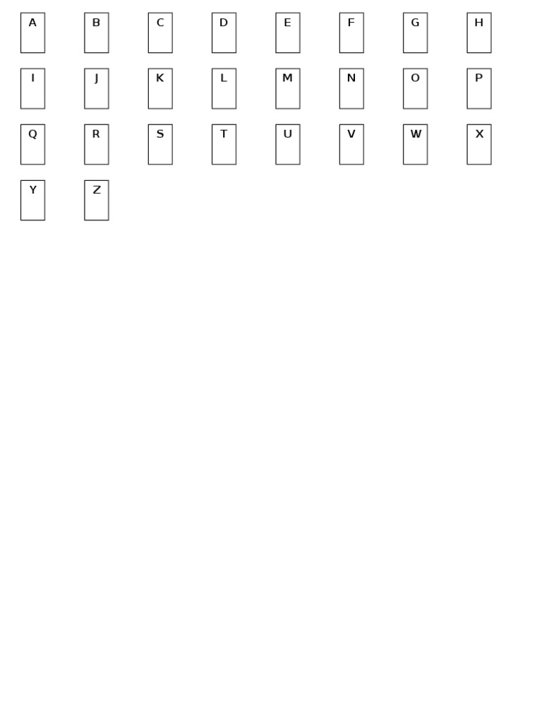 Alphabets Tickler | PDF