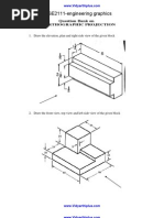 Orthographic Projection Practice Exercises | PDF | 3 D Computer ...