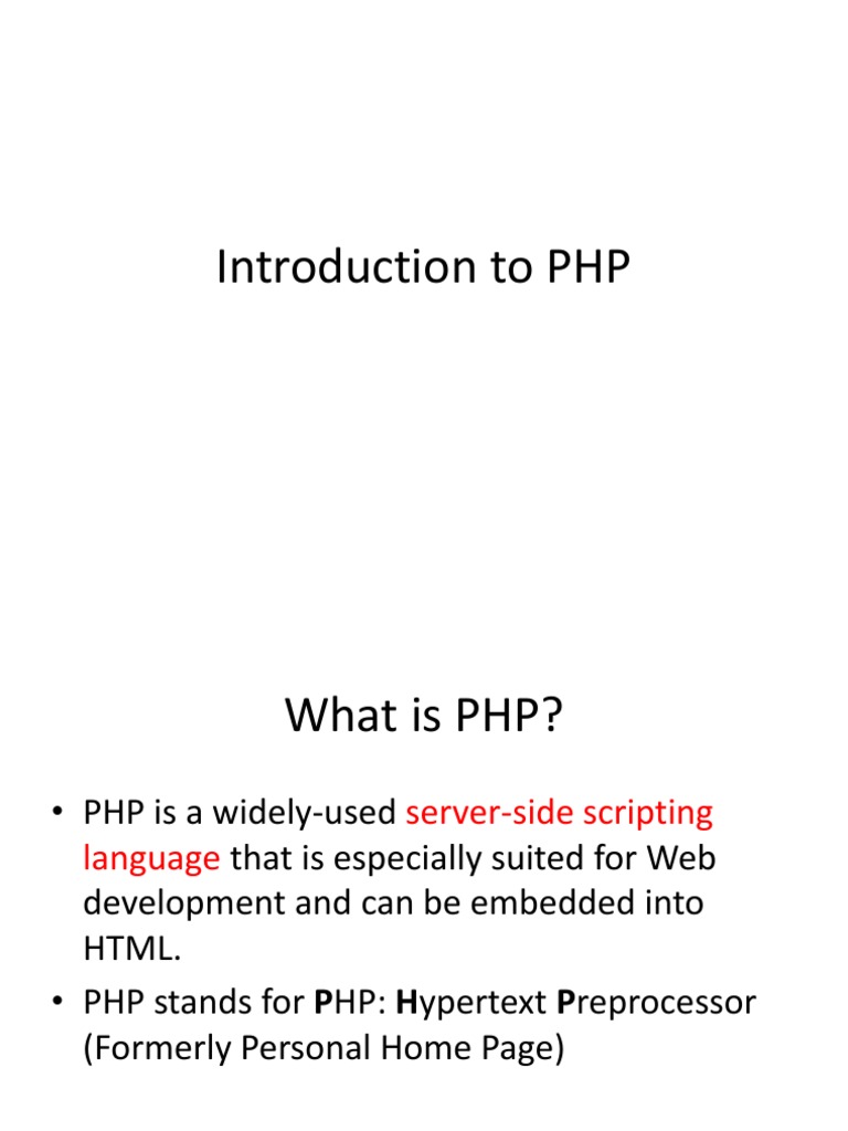 Introduction To PHP | Download Free PDF | Ajax (Programming) | Php