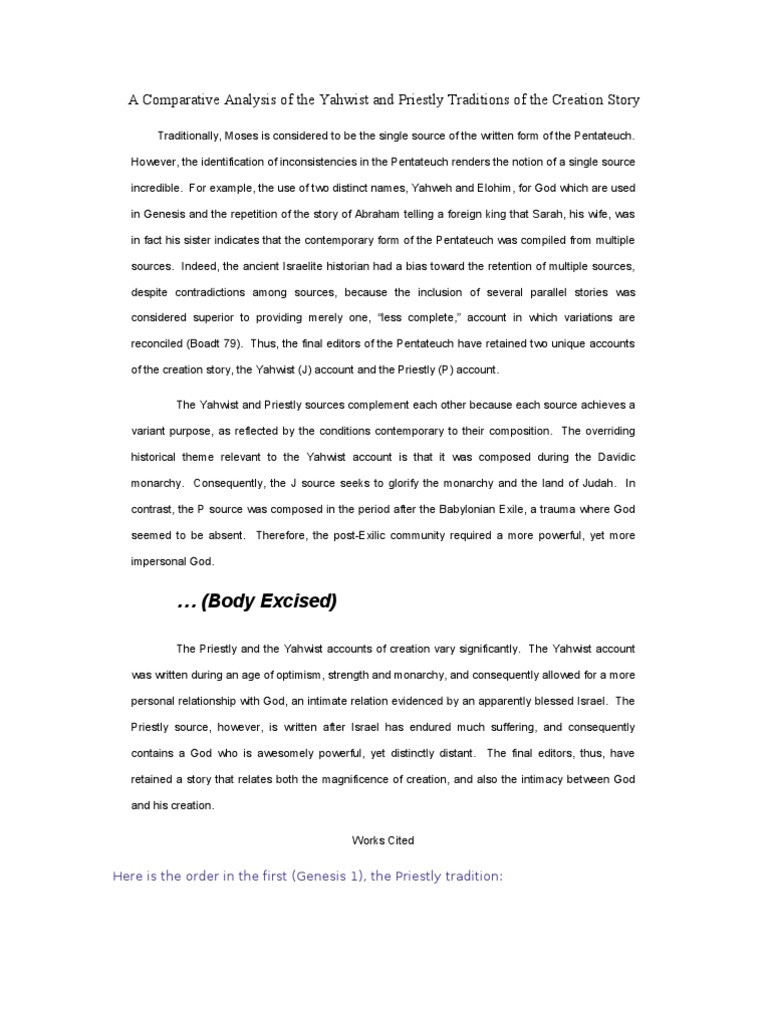 Creation Story | PDF | Genesis Creation Narrative | Abraham