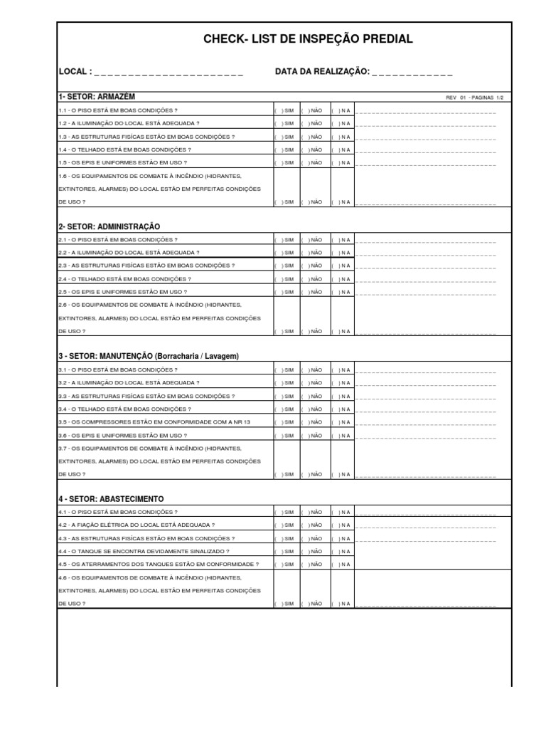 Check-list de Insp. Predial 1
