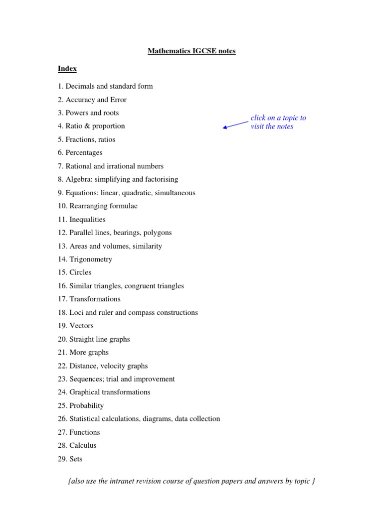 O Level Maths Notes, PDF | PDF | Fraction (Mathematics) | Sine