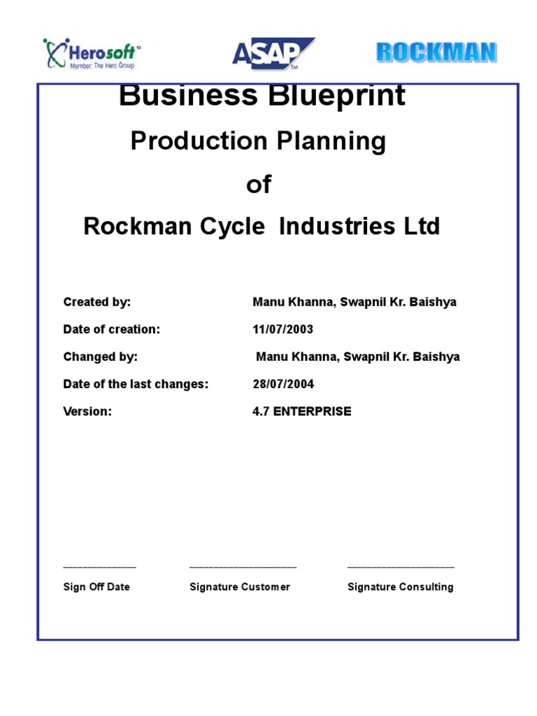 Business Blueprint: Production Planning of | PDF | Business Process ...