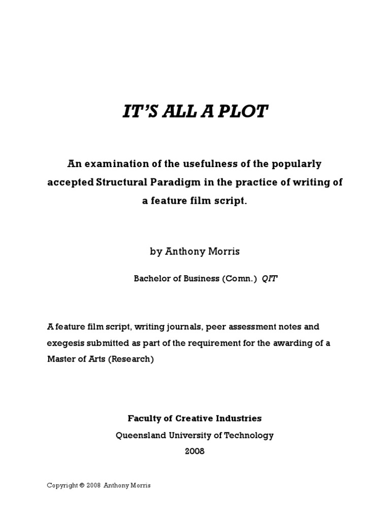 Its All A Plot | PDF | Screenwriting | Screenplay