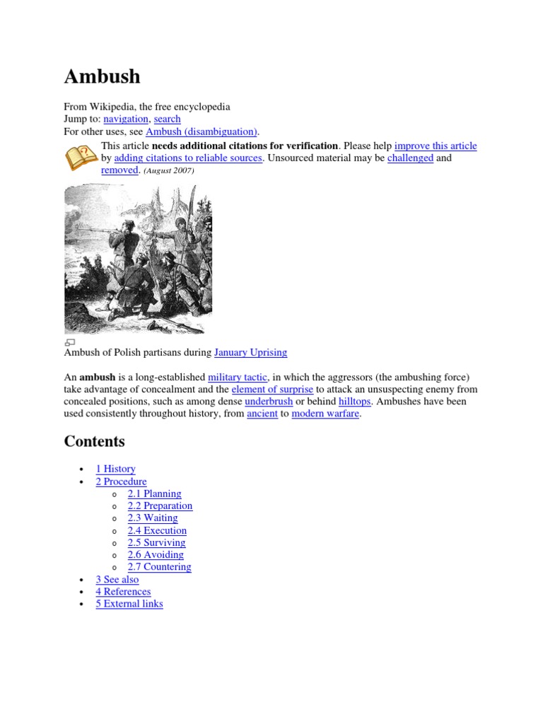 Ambush | PDF | Ambush | Military Tactics