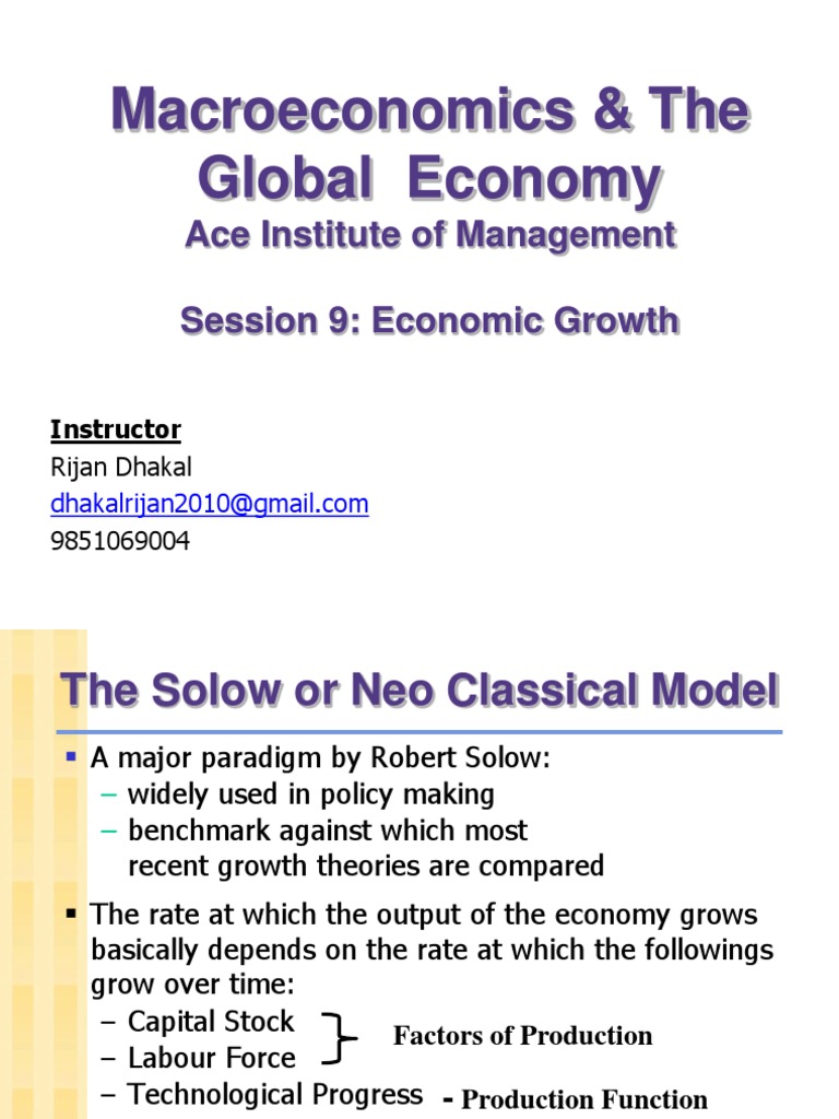 Macroeconomics & The Global Economy: Ace Institute of Management ...