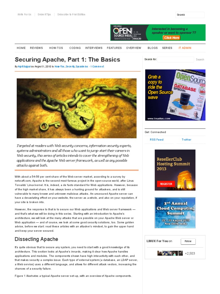 Securing Apache Part 1 | PDF | Web Server | Internet & Web