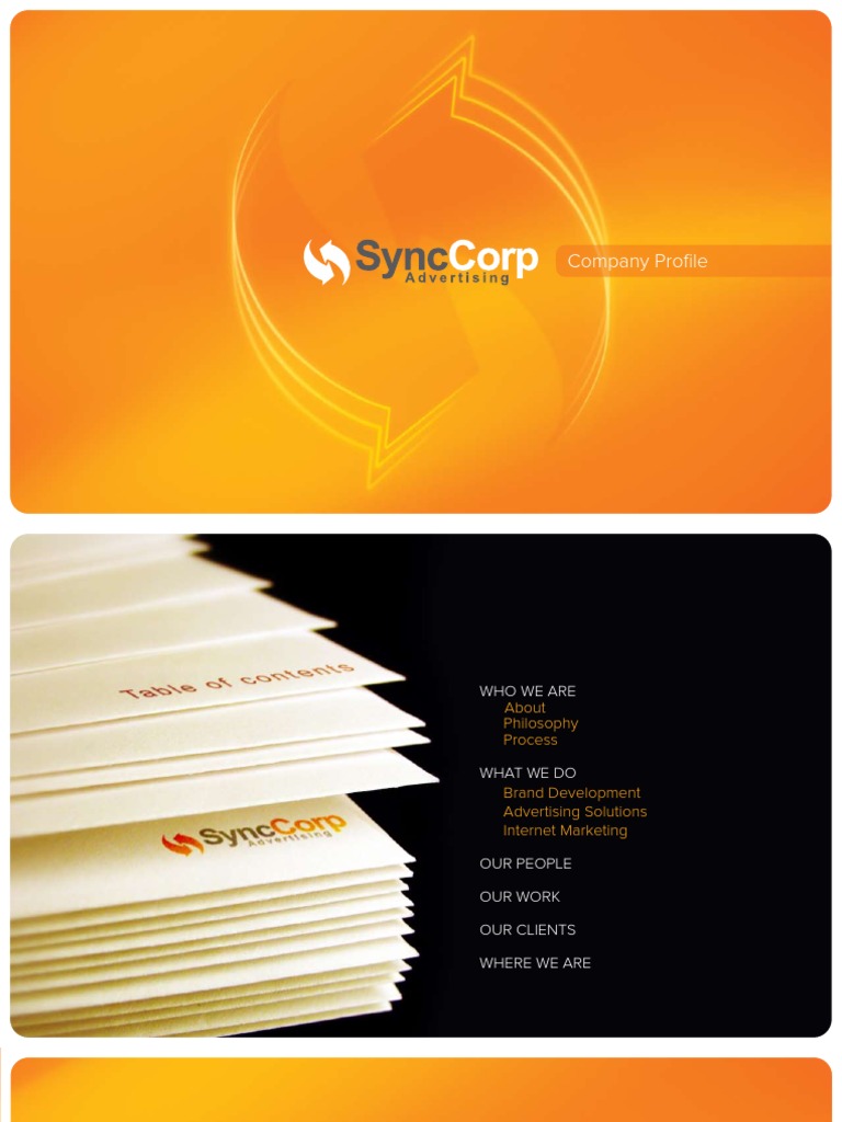 Sync Corp Profile | PDF | Brand | Advertising