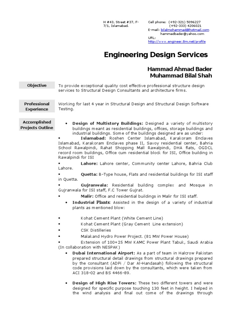 Profile - Enginering Design Services | PDF | Structural Engineering ...