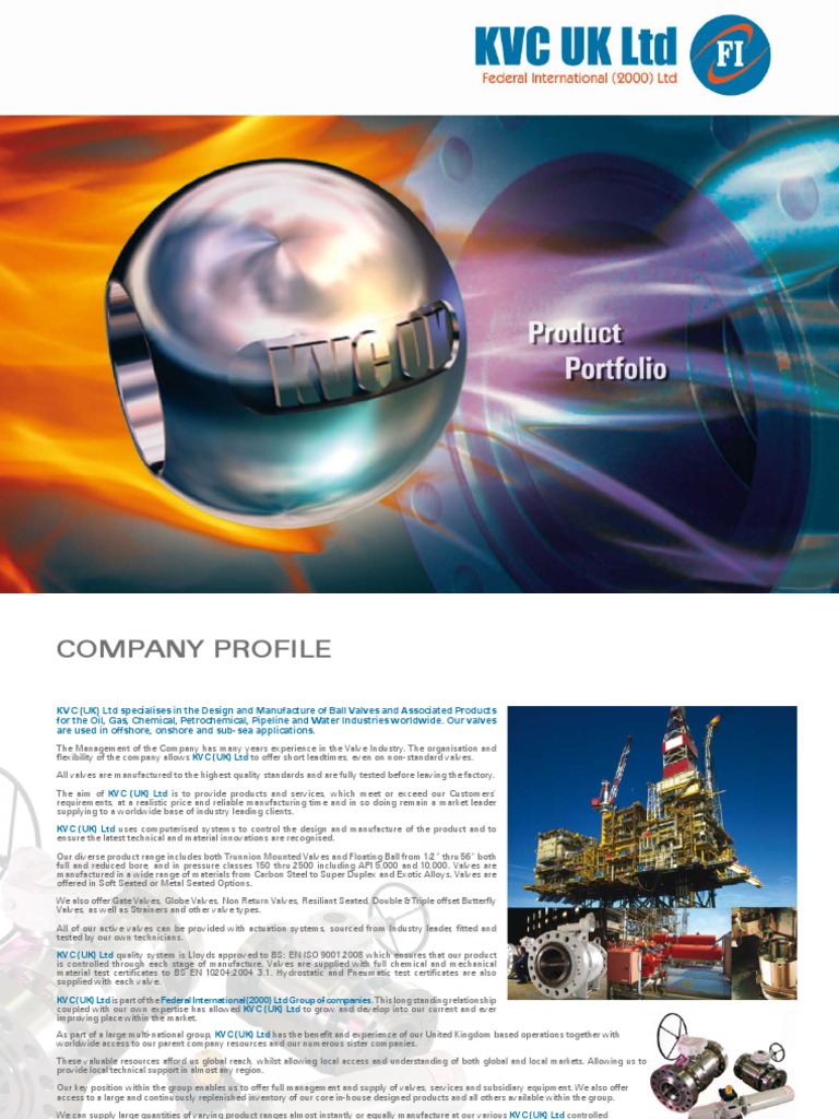 KVC Ball Valves | PDF | Valve | Pipe (Fluid Conveyance)