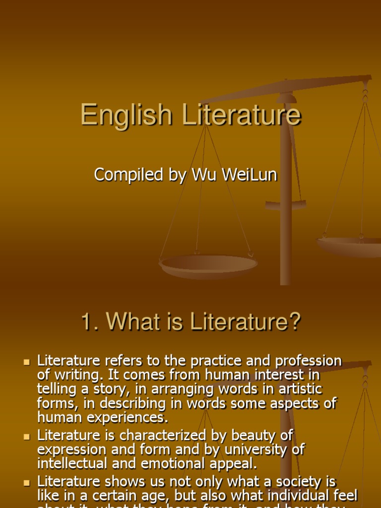 English Literature: Compiled by Wu Weilun | PDF | Chivalric Romance ...