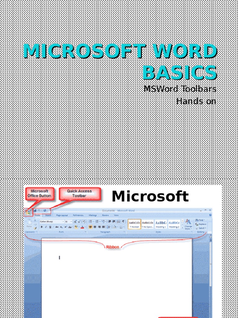 Microsoft Word Basics | PDF | Microsoft Word | Software