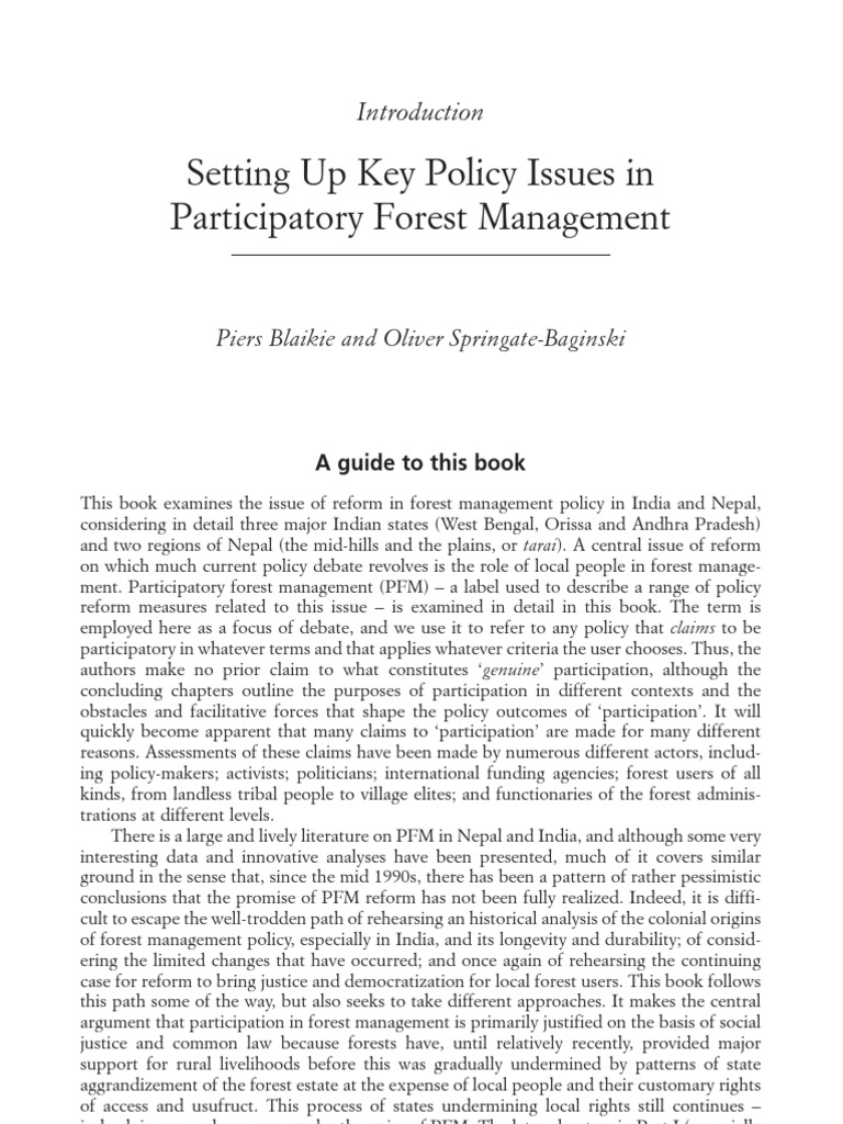 Setting Up Key Policy Issues in | PDF | Ecology | Policy