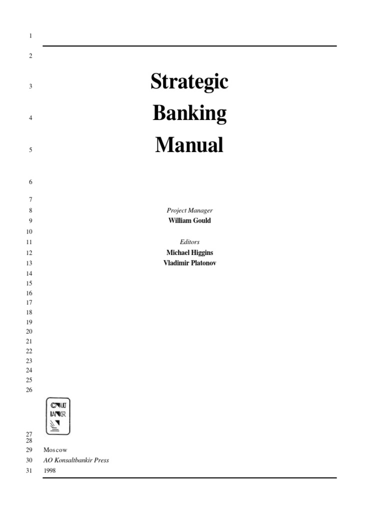 Strategic Banking Manual Overview | PDF | Marketing | Strategic Management