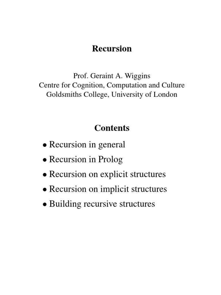 Recursion | PDF | Recursion | Algorithms And Data Structures