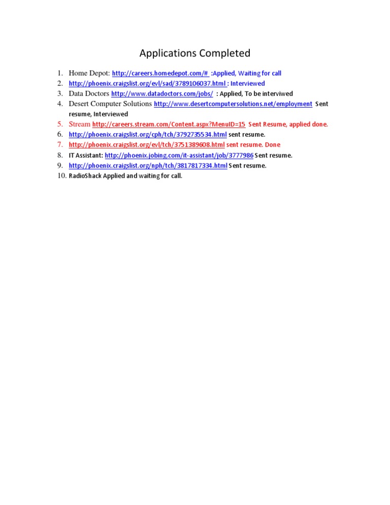 Job Application Status Tracker | PDF