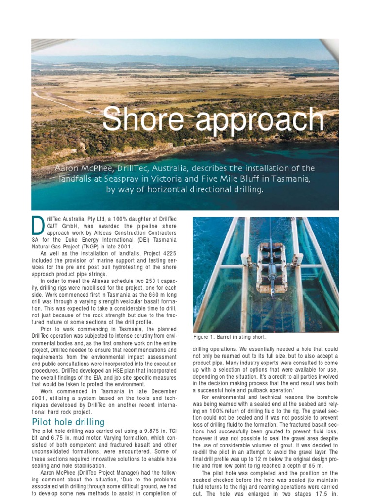 Pipeline Shore Approach Insights | PDF | Drilling Rig | Environmental ...