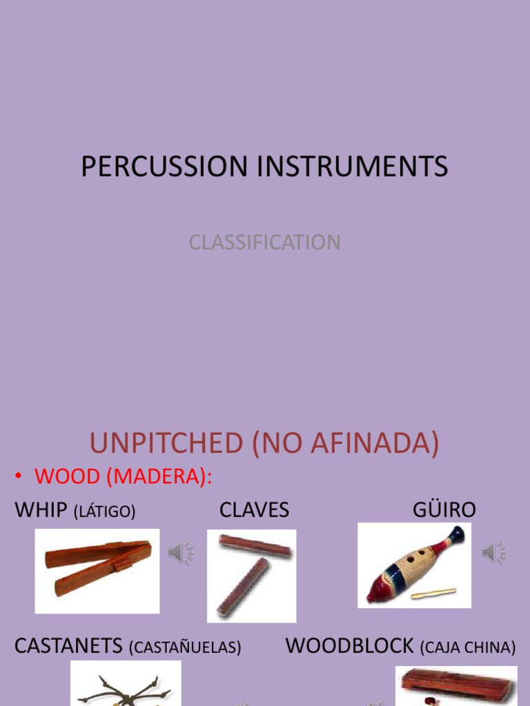 Classification of Percussion Instruments | PDF