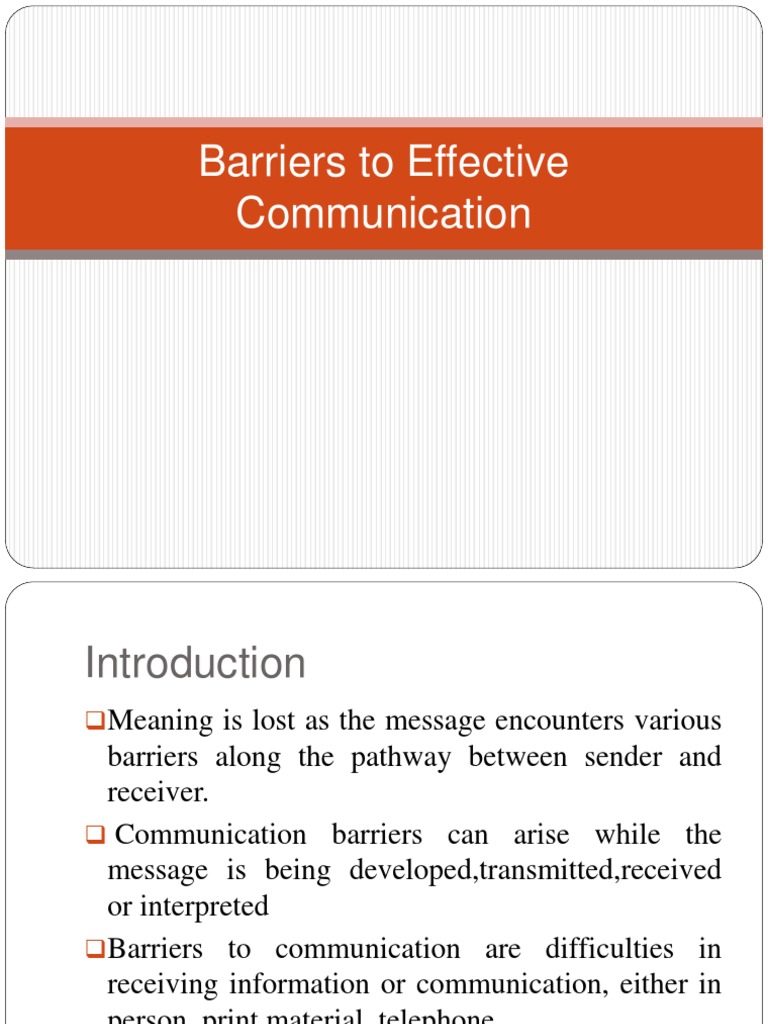 Barriers to Effective Communication | Attitude (Psychology) | Communication