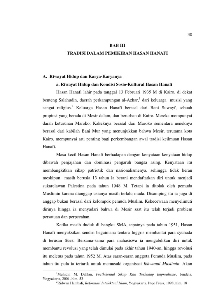 Pemikiran Hasan Hanafi | PDF