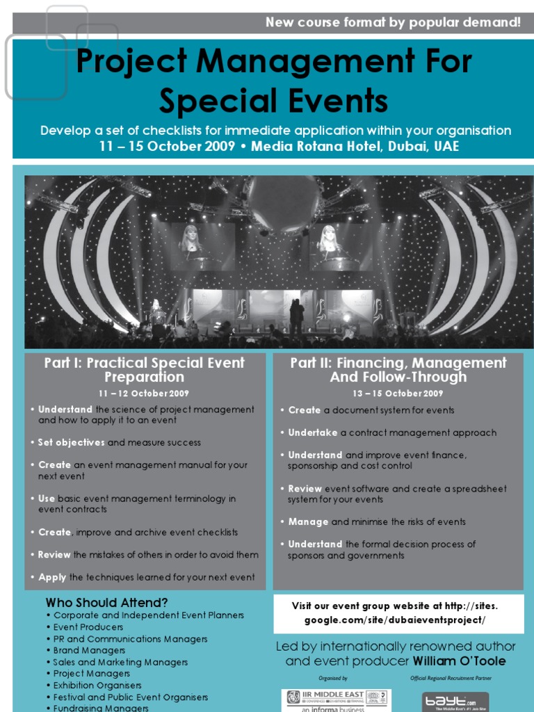 Project Management For Special Events | PDF | Project Management | Visa ...