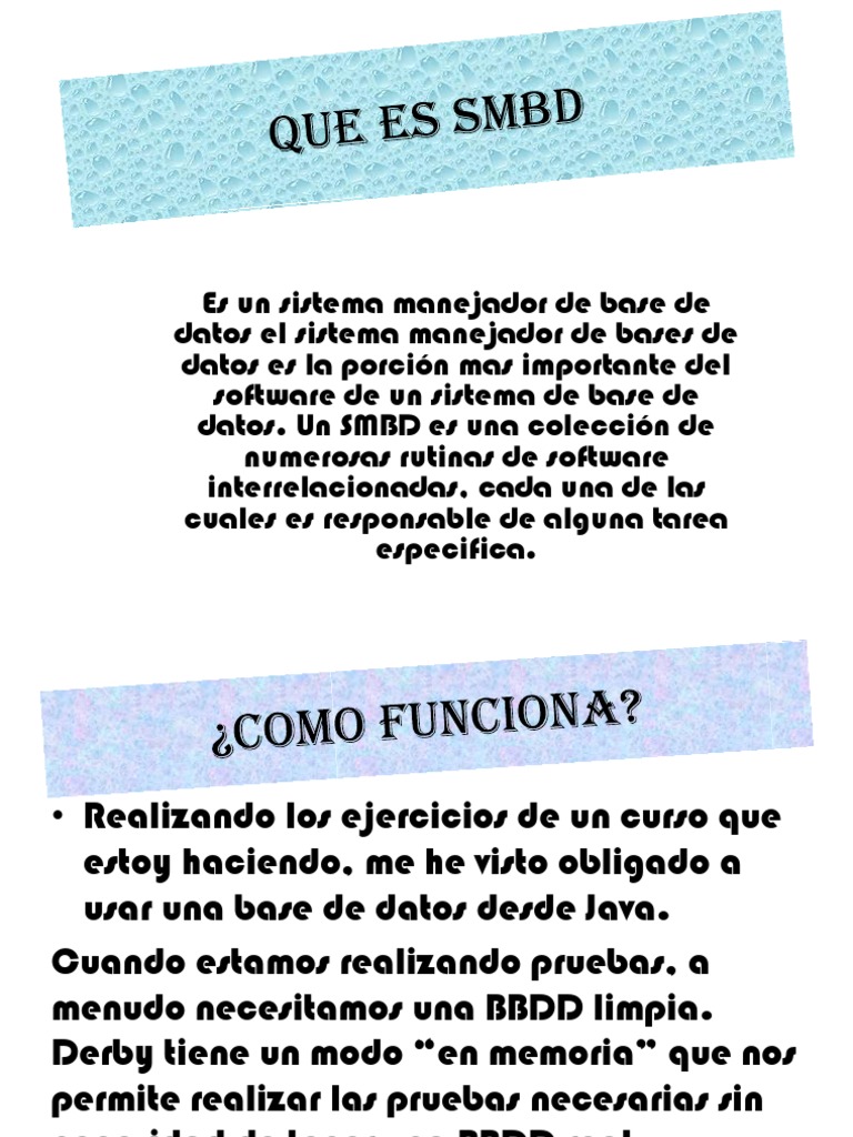 Que Es SMBD | PDF | Bases de datos | Gestión de tecnología de la ...