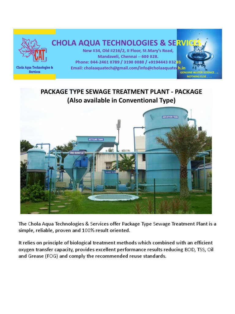Package Type STP | PDF | Sewage Treatment | Environmental Technology