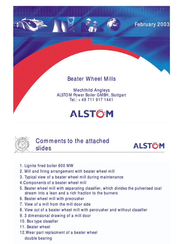 An Overview of Beater Wheel Mills for Pulverized Brown Coal Firing ...