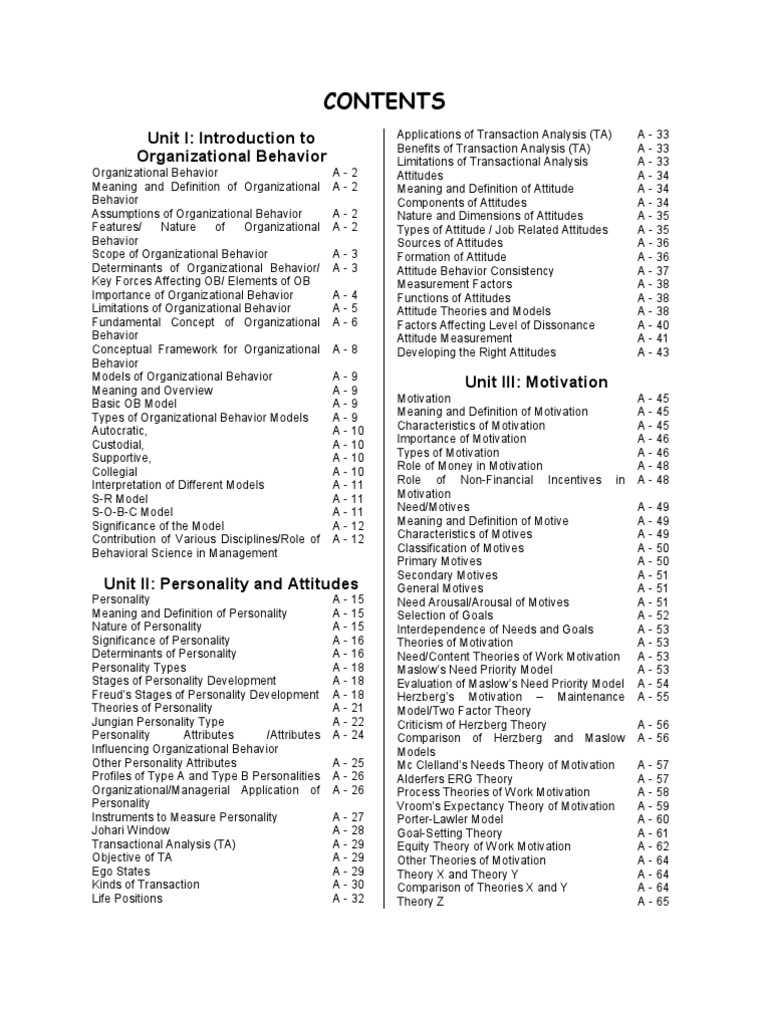 OB and PPM - Content | PDF
