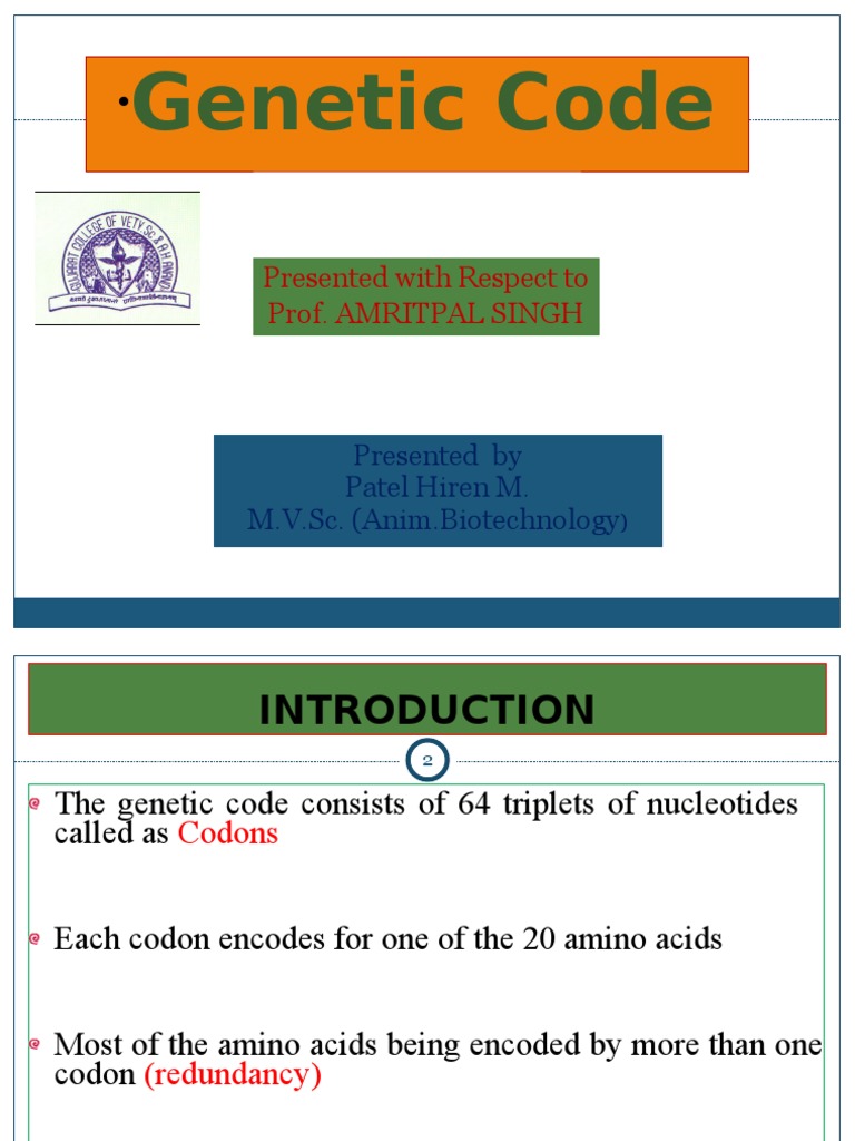 Genetic Code HM | PDF | Genetic Code | Ribosome