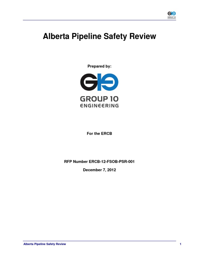 Alberta Pipeline Safety Review Report | PDF | Law