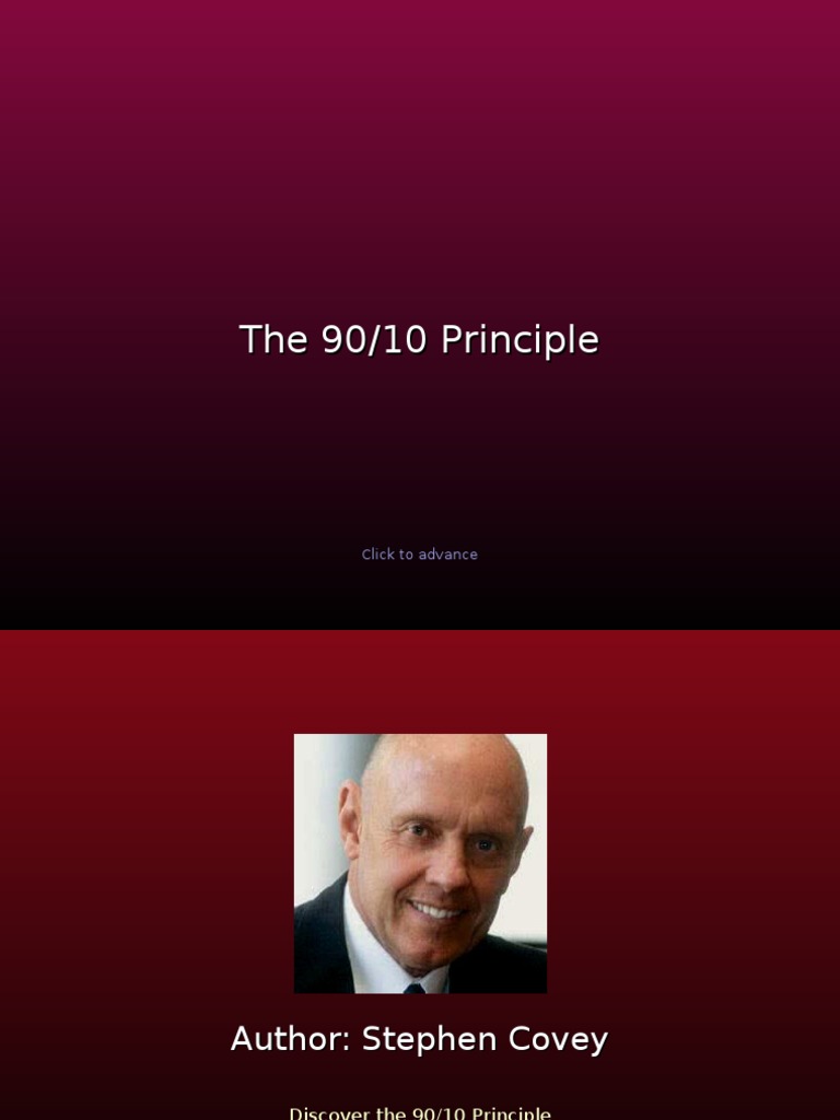 90 10 Principle For Life | PDF