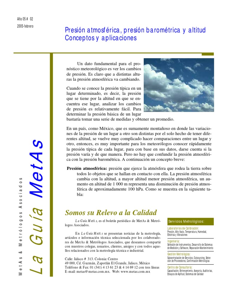 Presion Barometrica 1 | PDF