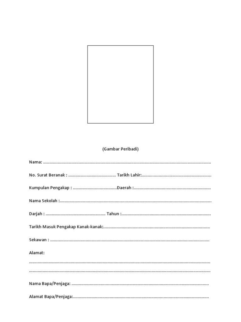 Borang Pengakap | PDF