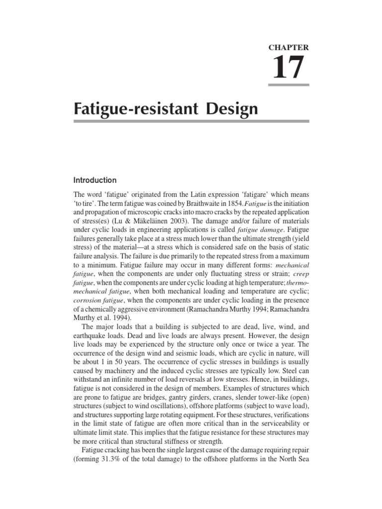 Fatigue Resistance Design of Steel | PDF | Fatigue (Material ...