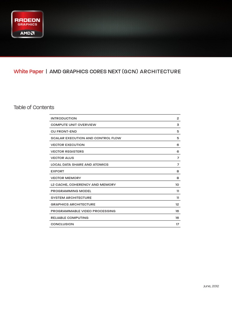 GCN Architecture Whitepaper | PDF | Cpu Cache | Graphics Processing Unit