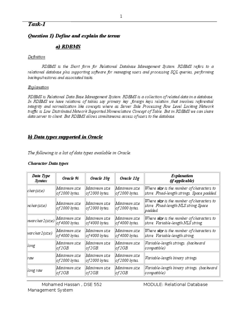 Oracle Assignment Pdf Relational Database Oracle Database